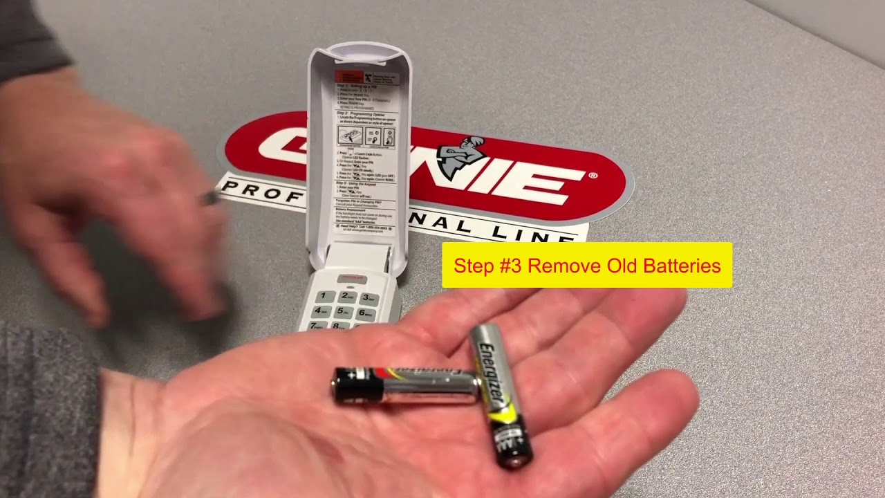 How to Change Battery in Genie Intellicode Keypad IC Garage Door Opener ...